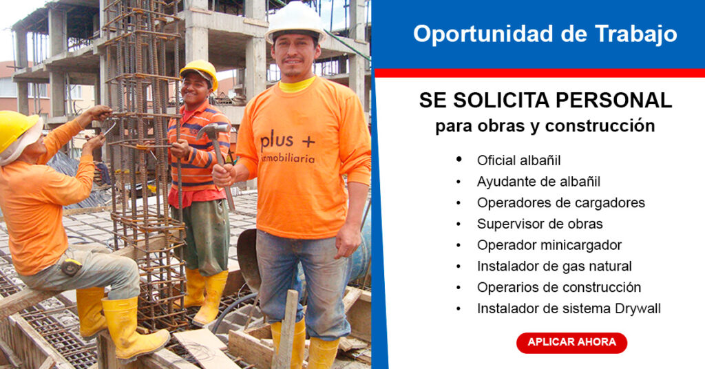 Se Solicita Personal Ayudante Para Construcción y Obras - Viviendo APP